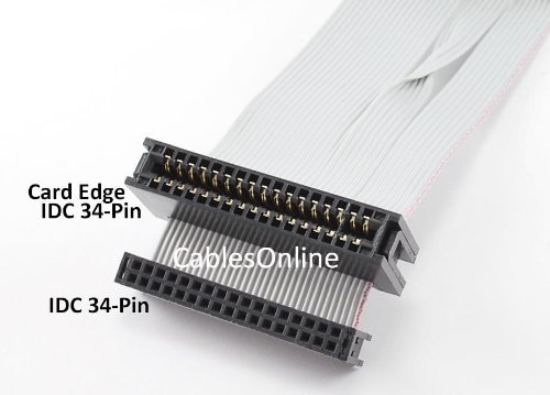 CablesOnline 36 inch Universal Floppy Drive Ribbon Cable for 3.5 or 5.25in Drives, (FF-002)