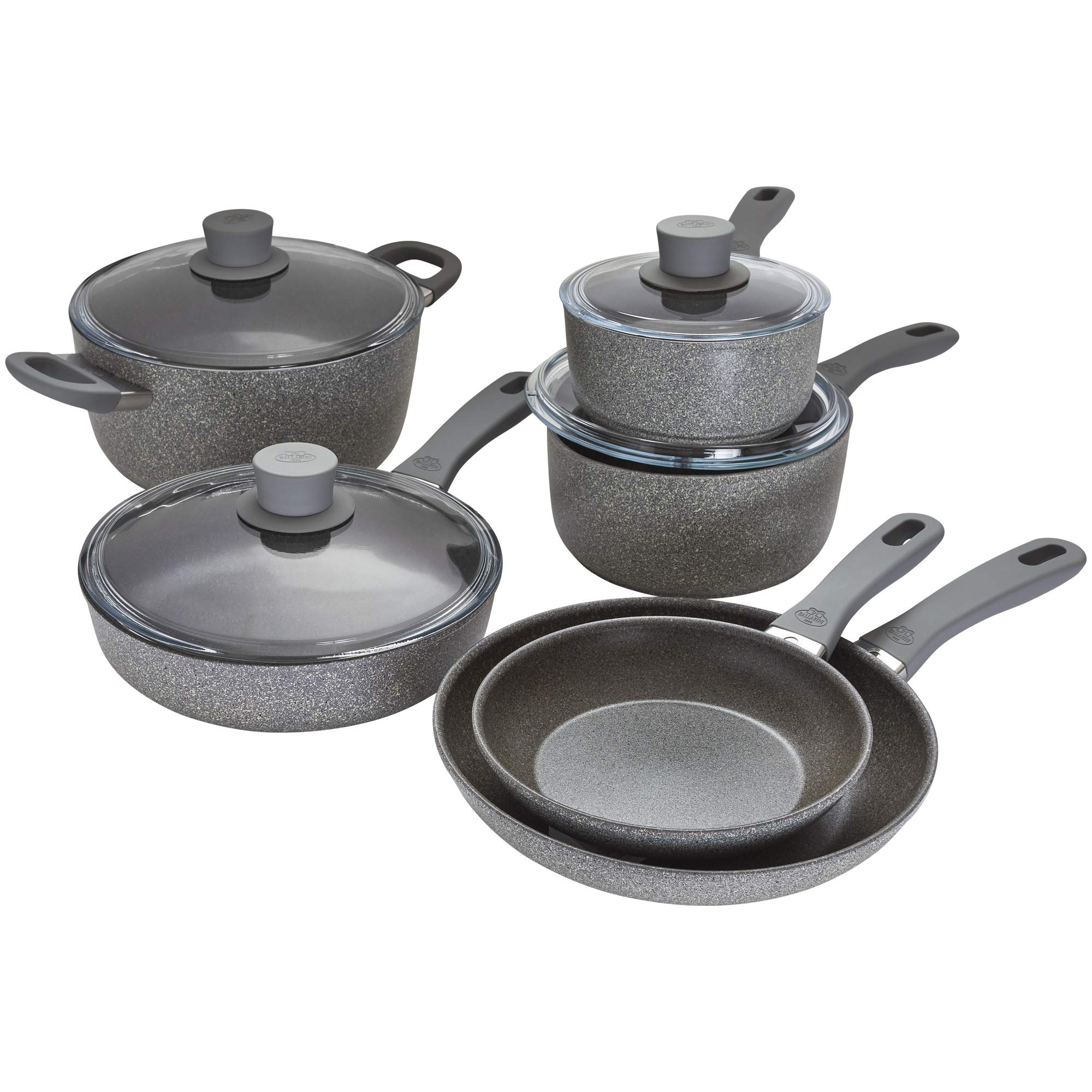 Ballarini Parma Plus by HENCKELS 10-pc Aluminum Nonstick Cookware Set, Made in Italy