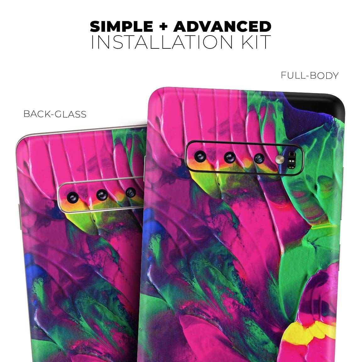DesignSkinz Liquid Abstract Paint V12 Protective Vinyl Decal Wrap Skin Cover Compatible with The Samsung Galaxy S20 (Screen Trim & Back Glass Skin)