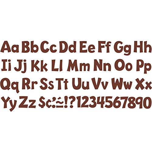 Chocolate Brown 4-Inch Playful Uppercase/Lowercase Combo Pack (English/Spanish) Ready LettersĀ®