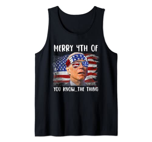 Funny Biden Confused Merry Happy 4th of You Know The Thing Tank Top