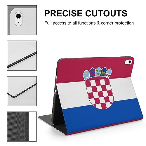 Croatian Flag Fashion Case for IPAD 2020 AIR 4 (10.9in), Pen Slot Protective Cover for IPAD 2020 AIR 4 (10.9in), Convenient Magnetic Stand