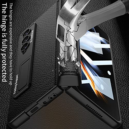 BRAND SET π π
π¨π₯π π πππ¬π, Plain Leather Material Galaxy Z Fold 4 Case with S Pen Holder and Kickstand, All-Inclusive Hinged Phone Case&Cover Suitable for Samsung Galaxy Fold 4 Series(txw)