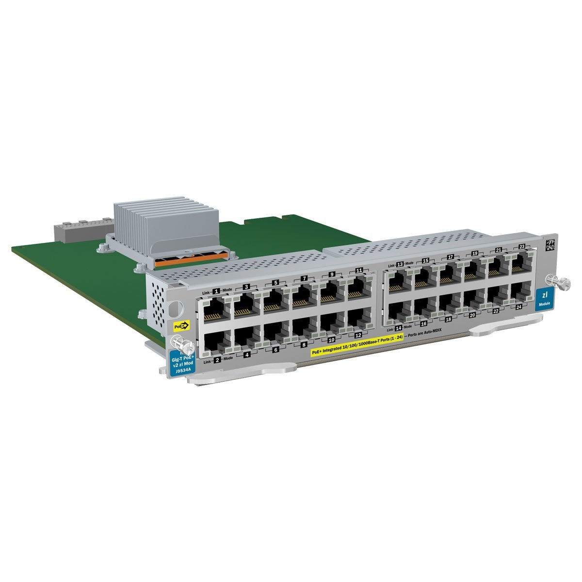 HP J9534-61101 24-port Gig-T PoE+ v2 zl Module (Renewed)