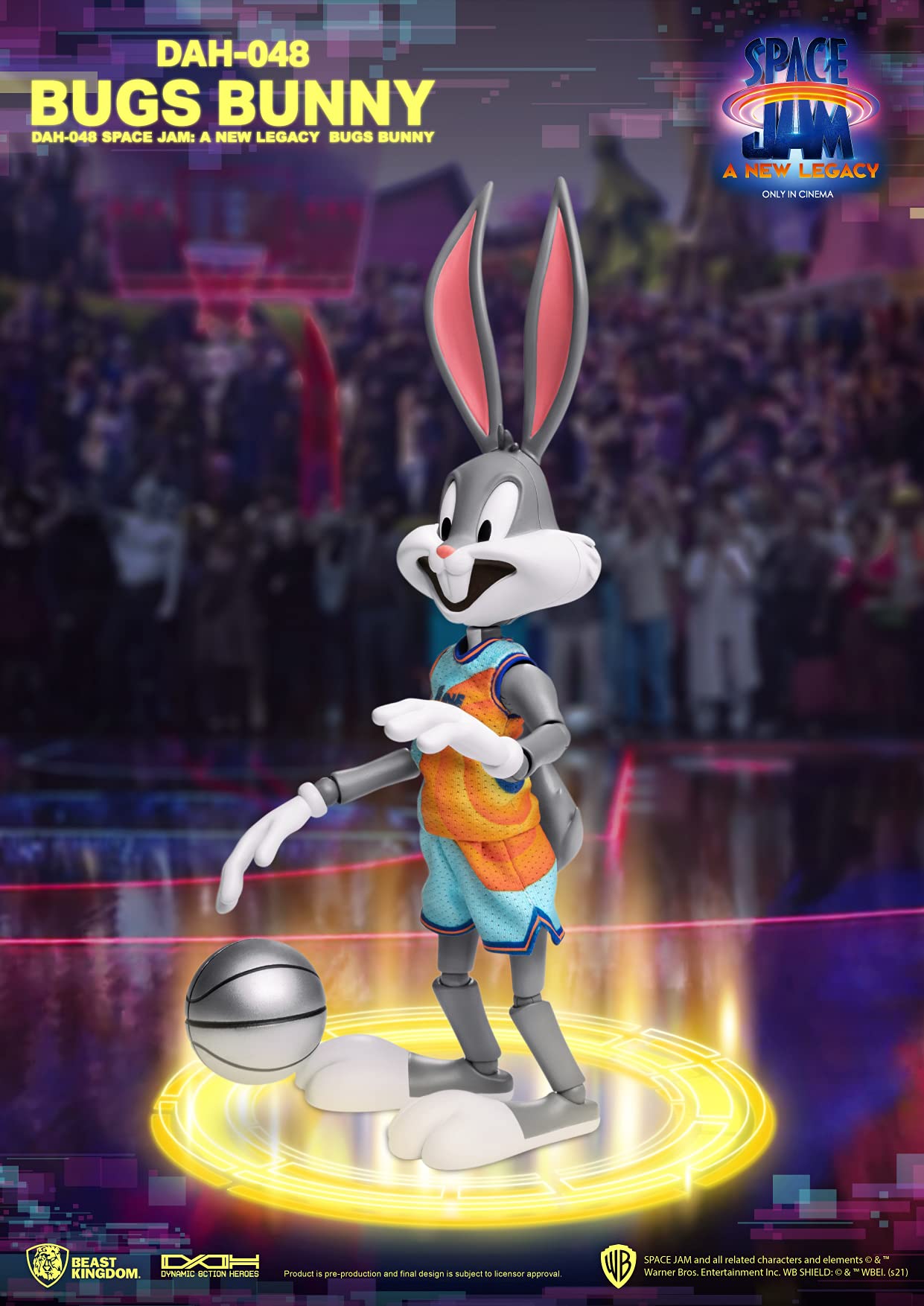 Beast Kingdom Space Jam: A New Legacy: Bugs Bunny DAH-048 Dynamic 8ction Heroes Action Figure,Multicolor