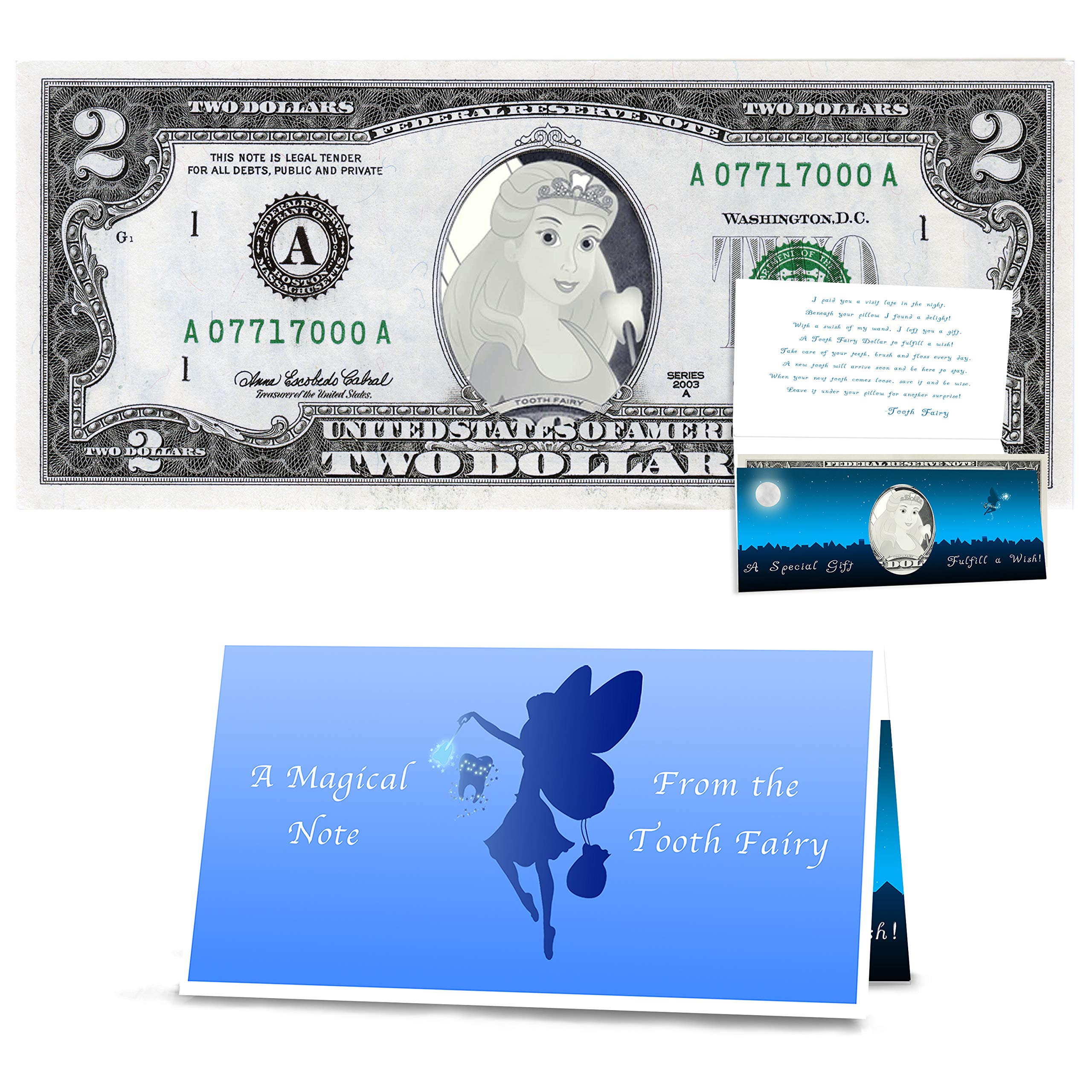 The Official Tooth Fairy Dollar Gift Package: Removable Portrait Seal on Genuine Uncirculated USD. Tooth Fairy Visit Gift Idea. Official Letter from The Tooth Fairy. Lost Tooth Gift