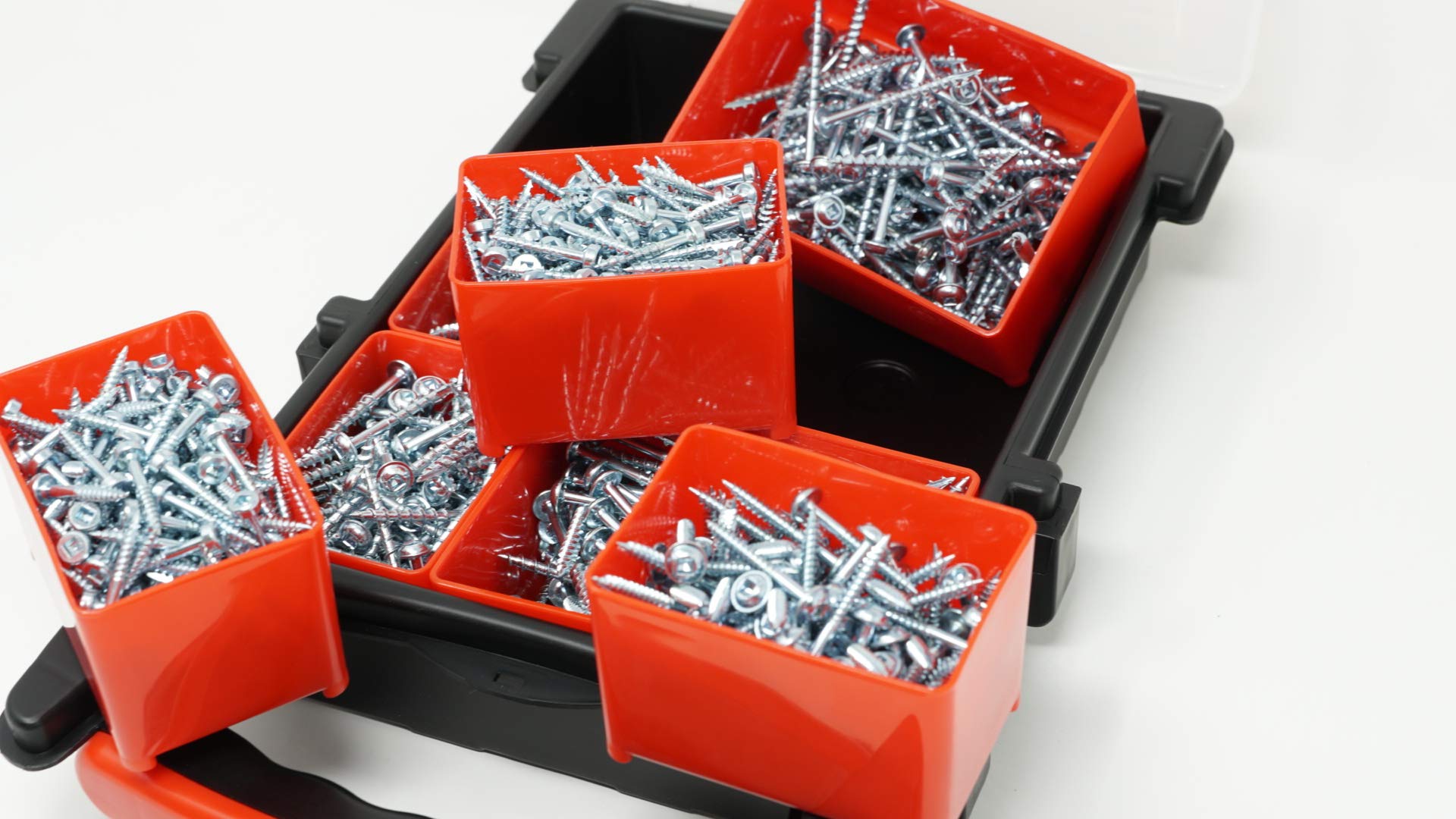 Massca Pocket-Hole Screw Kit – 1,000 Self-Tapping Zinc Plated Screw Set with No. 2 Square Driver Bit – 1”, 1-1/4” Fine-Thread & 1”, 1-1/4”, 1-1/2”, 2”, 2-1/2” Coarse-Thread Washer Head Wood Screws.
