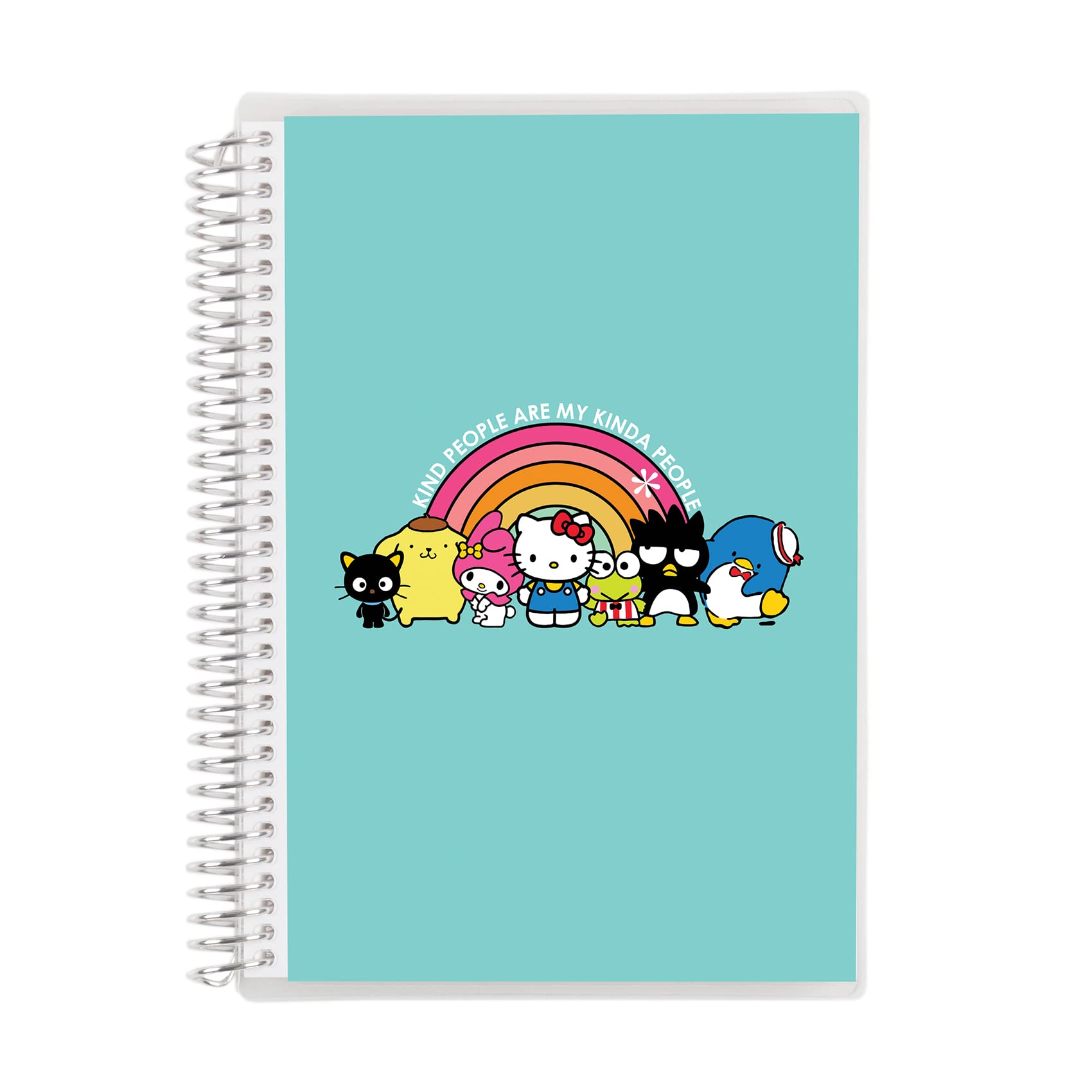 A5 Spiral Bound Productivity Notebook - Hello Kitty My Kinda People. 160 Lined Page & to Do List Organizer Notebook. 80 Lb. Thick Mohawk Paper. Stickers Included by Erin Condren.