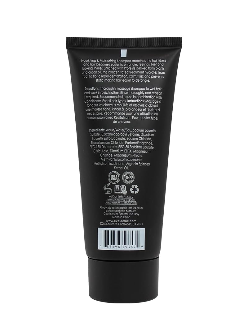 Evalectric Olive Oil Shampoo | Moisturizing Shampoo for Curly, Color Treated or Thinning Hair | Never Have To Choose Between Clean, Clear and Healthy | 100 ml/ 3.38 fl. oz