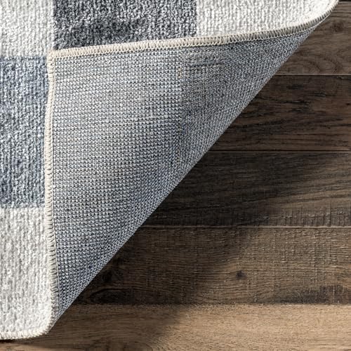 nuLOOM Naya Checkered Machine Washable Area Rug, 4x6, Beige