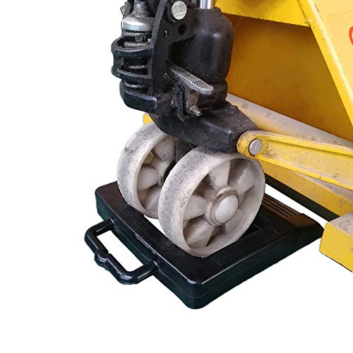 ROBLOCK Rubber Pallet Jack Chock Heavy Duty Wheel Chock, Pallet Jack Stopper for Truck 14.2" Length x 11.2" Width x 2" Height (1 Pack, Black)