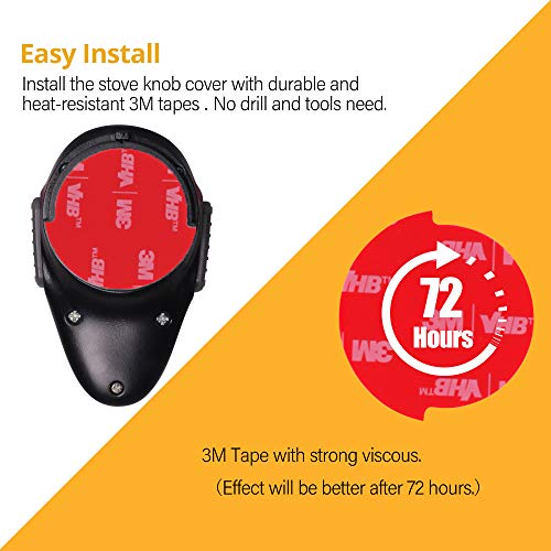 EUDEMON 1 PackChildproof Oven Door Lock, Oven Front Lock Easy to Install and Use Durable and Heat-Resistant Material no Tools Need or Drill (Black)