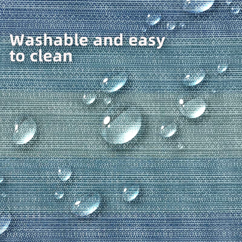Canglifull Placemats Set of 6, Vinyl Woven Placemats, Beautiful Washable and Durable Non-Slip Table Placemats, Indoor/Outdoor Placemats (Blue, 6)