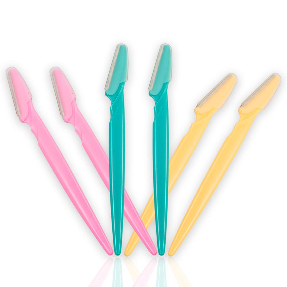 IOWANTOBWU 6 PCS Eyebrow Razor Facial Hair Knife Remover Makeup Tools Trimmer Sharper Shaver Hair Remover Set