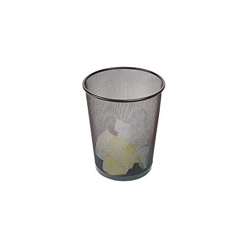 Brighton Professional Black Wire Mesh Round Wastebasket, 5 gal.
