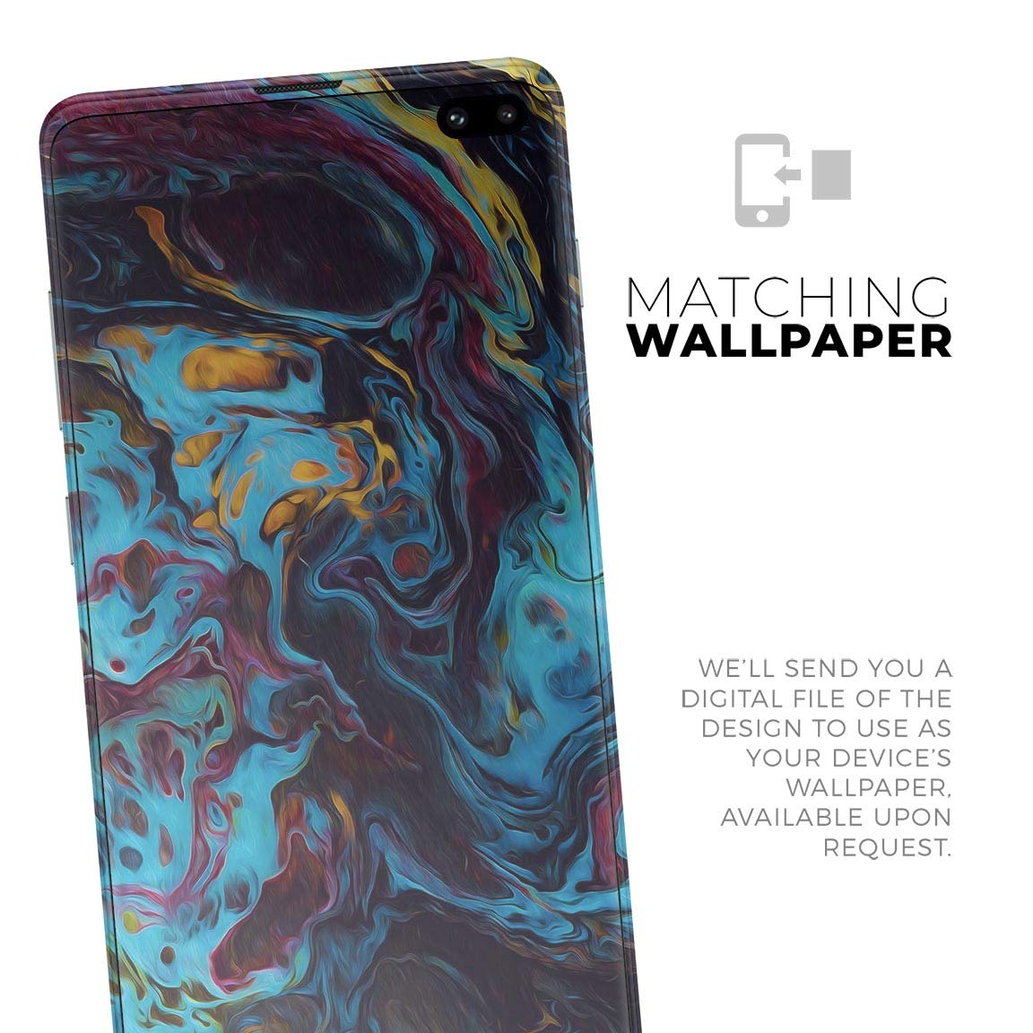 DesignSkinz Liquid Abstract Paint Remix V43 Protective Vinyl Decal Wrap Skin Cover Compatible with The Samsung Galaxy S20 (Screen Trim & Back Glass Skin)