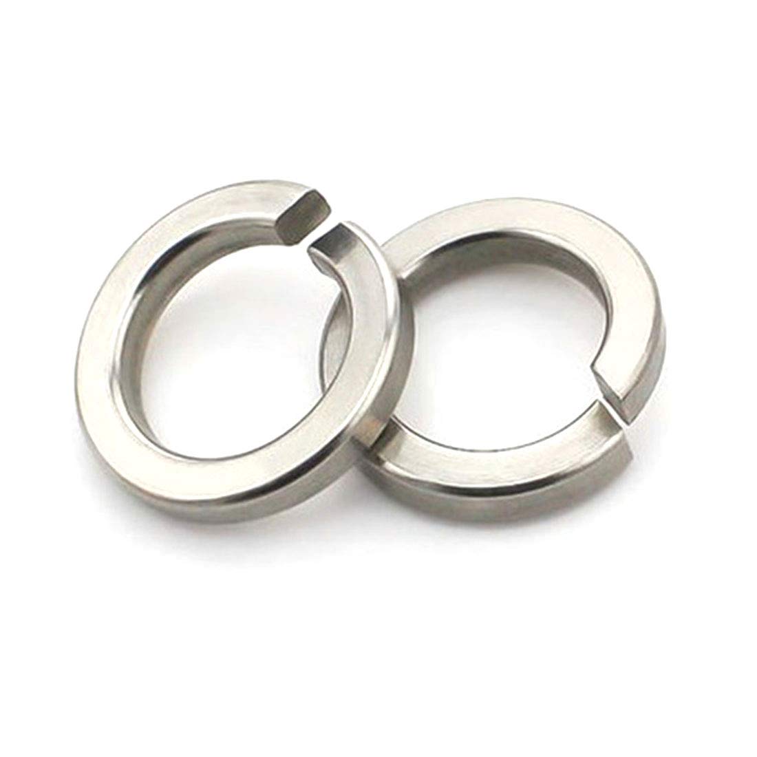 RuiLing 100PCS Split Lock Washer 201 Stainless Steel Spring Lock Washer Elastic Gasket M6