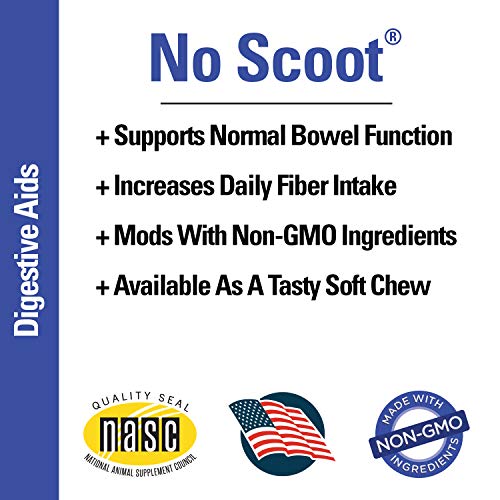 Vet Classics No Scoot Dog Supplements for Healthy Anal Gland Function β Support Normal Bowel Functions, Anal Glands β Increases Daily Fiber Intake for Dogs β 120 Soft Chews