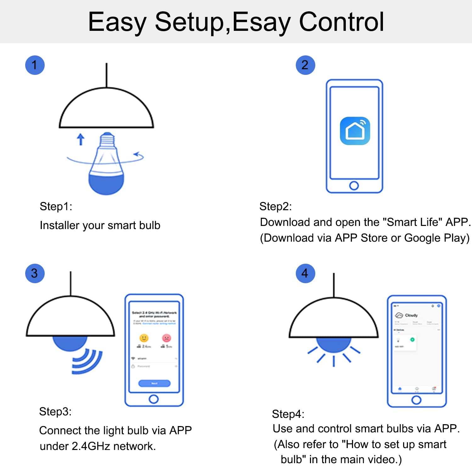 2Pack 13W Smart Light Bulb(120W Equivalent)Wixann A19 E26 1300Lumens LED Color Changing Light Bulbs, adjustable 16 Million DIY Colors and Music Sync 2700K-6500K WiFi Bulbs Work with Alexa, Google Home