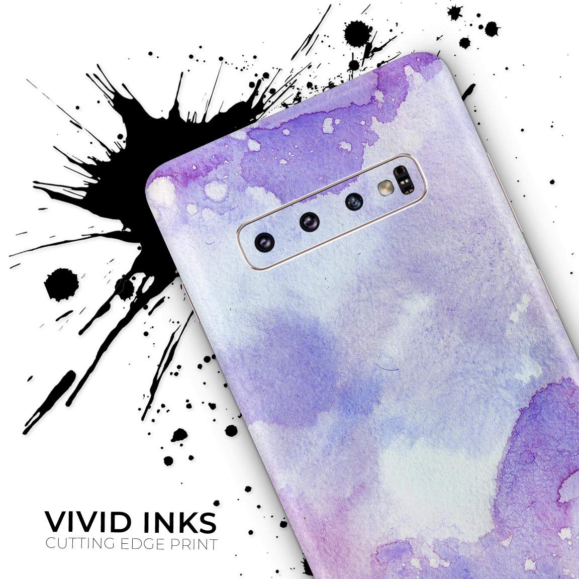 DesignSkinz Blue 4 Absorbed Watercolor Texture Protective Vinyl Decal Wrap Skin Cover Compatible with The Samsung Galaxy S20 (Screen Trim & Back Glass Skin)