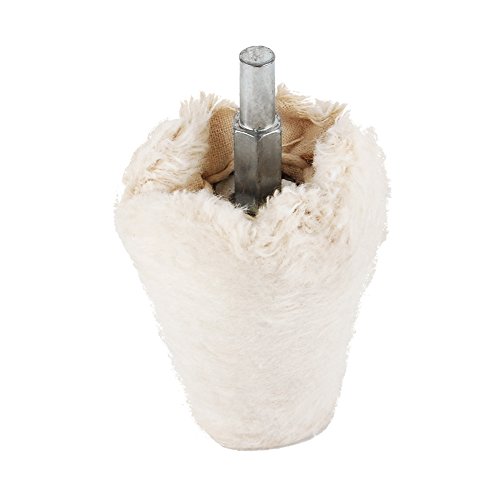 Terisass Polishing Wheel Polishing Pad Cone Shaped Foam Car Polishing Pad Vehicle 60mm Diameter White Buffing Pads for Wheels Use with Power Drill Universal