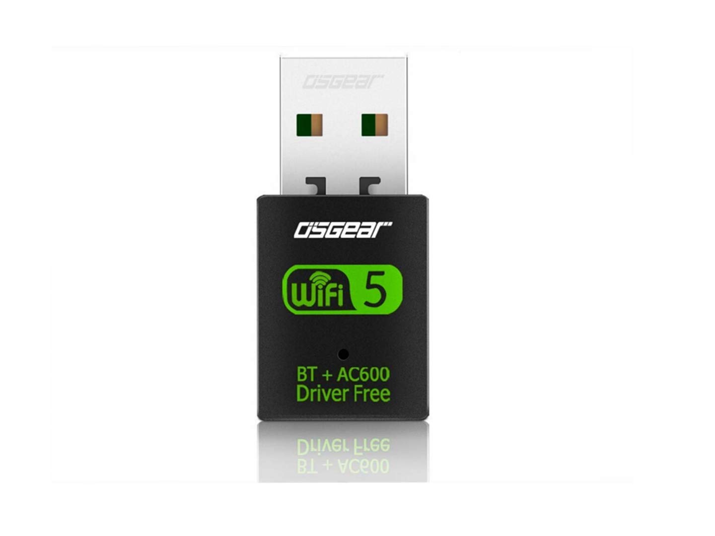 OSGEAR 600Mbps USB 2 in 1 WiFi Bluetooth Adapter Wireless Card Dual-Band 802.11a/b/g/n 2.4GHz 150Mbps 5.8 GHz 433Mbps Network Dongle Supports Win10 8 7 XP for PC Vista