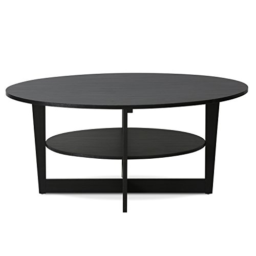 Furinno Oval Coffee Table, Walnut
