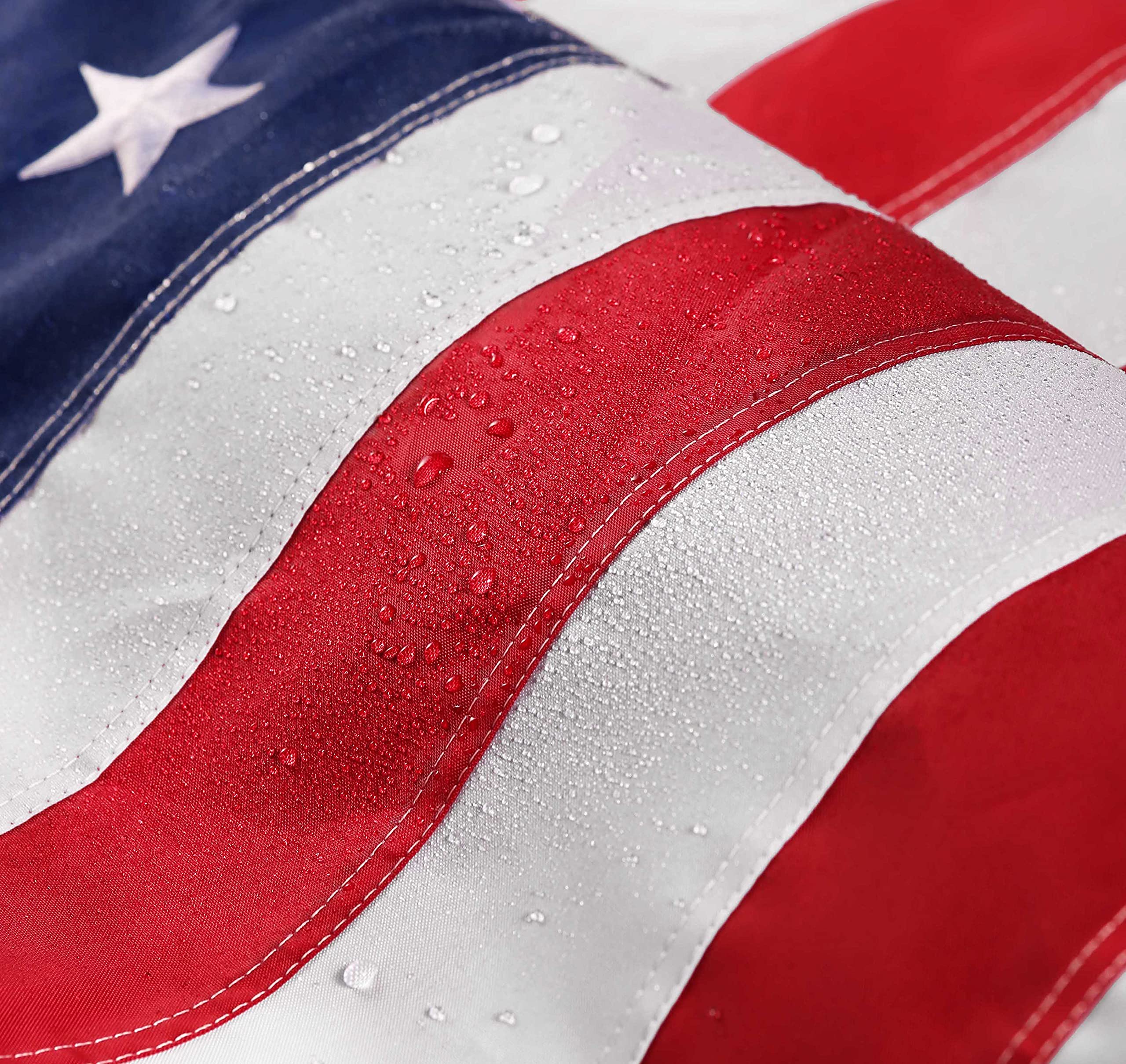 American Flag 3x5 ft Pole Sleeve Style: Longest Lasting US Sleeved Flag Made from Nylon, Embroidered Stars, Sewn Stripes, UV Protection Perfect for Outdoors! USA Flag