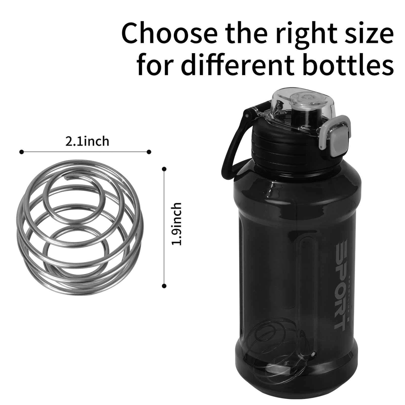 6 Pcs 2.1-Inch Large Size Shaker Balls for Protein Shakes,Milkshake,Salad Dressing and Drinking Bottle, Stainless Steel Shaker Ball,Blender Ball Replacement