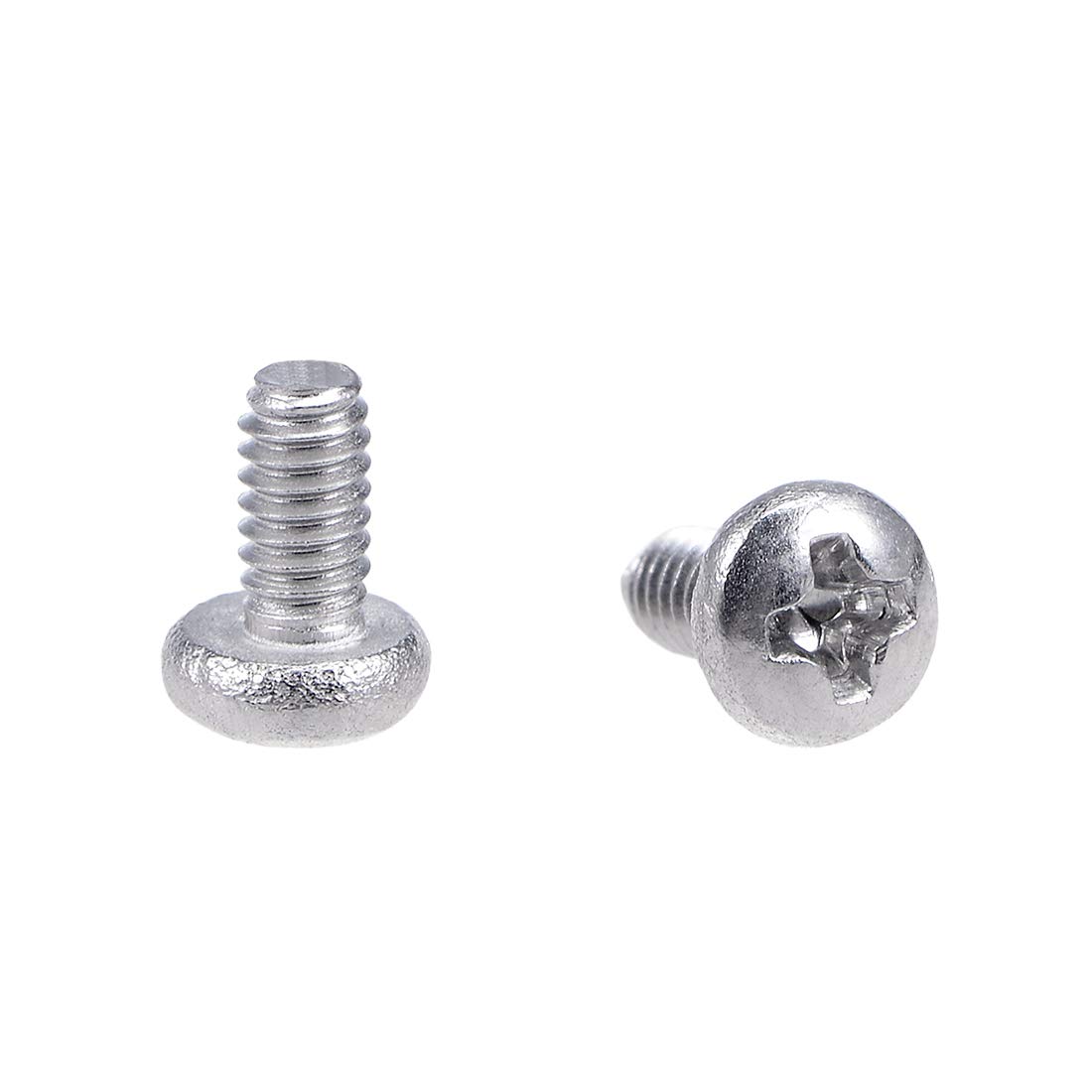 uxcell M2x4mm Machine Screws Pan Phillips Cross Head Screw 304 Stainless Steel Fasteners Bolts 100Pcs