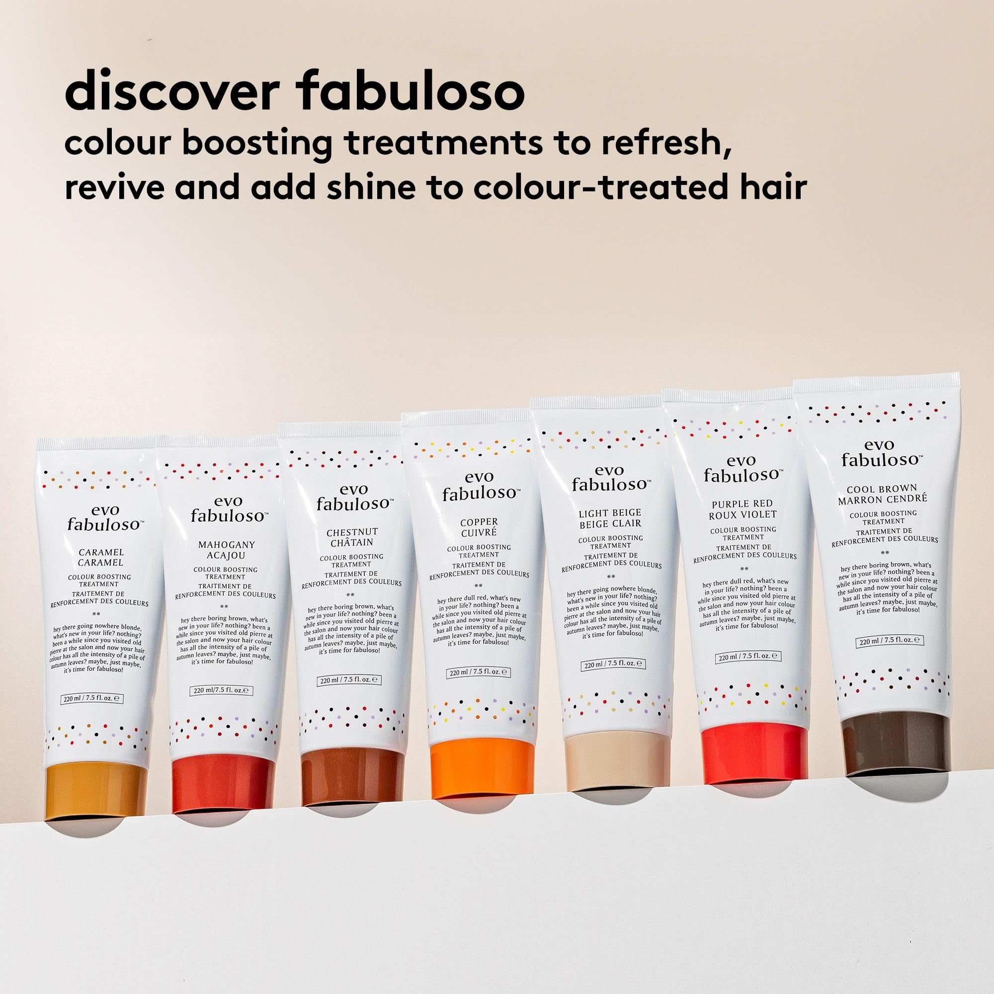 EVO Fabuloso Caramel Colour Depositing Treatment - Colour Care Conditioner for Colour -Treated Hair - Helps Maintain Colour Depth, Tone & Shine, 30ml / 1.01fl.oz