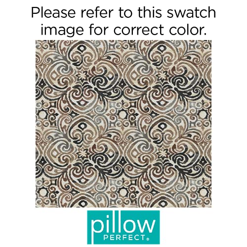 Pillow Perfect Outdoor/Indoor Corinthian Driftwood Floor Pillow, 25" x 25"