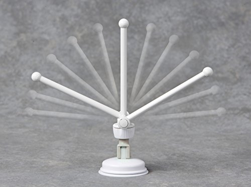 Changing Lifestyles Safe-er-Grip Drip Dry Portable Drying Rack, White with 3 prongs,11.5x17 Inch (Pack of 1)