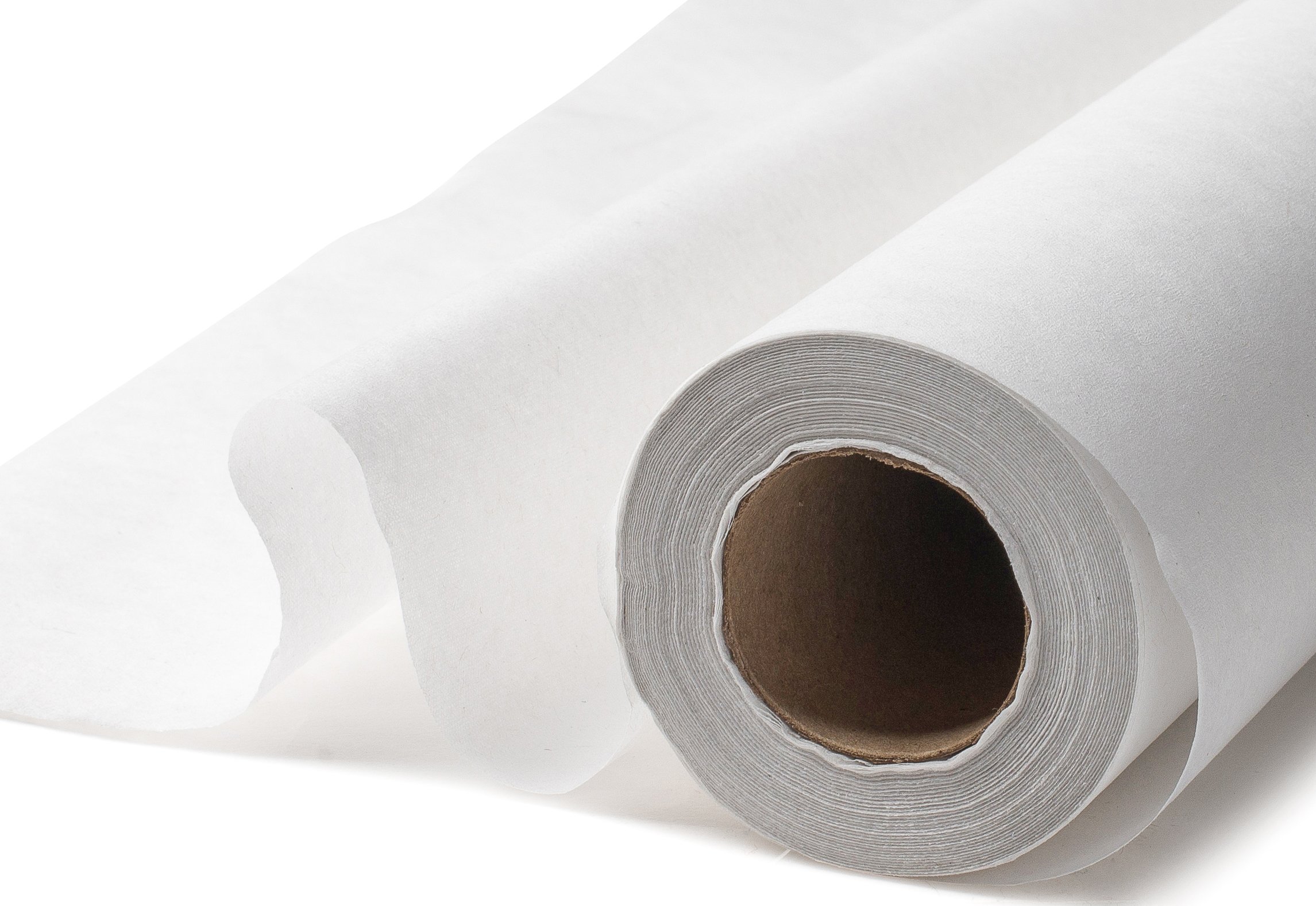 Exam Table Paper - 18''x125’ Disposable Standard White Textured Crepe Medical Barrier Cover Roll - Wide Paper Rolls for Spas, Daycares, Doctors, Chiropractors, Examination and Massage Tables (2)