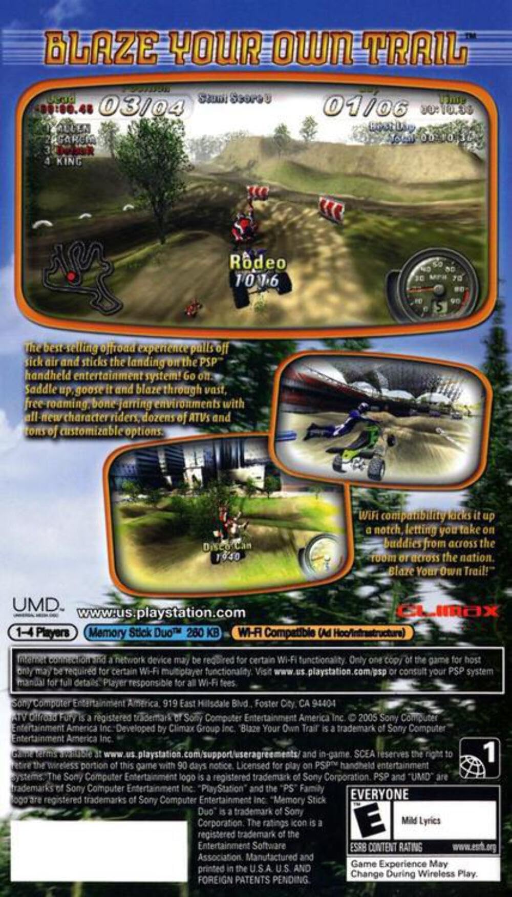 ATV Offroad Fury Blazin Trails - Sony PSP