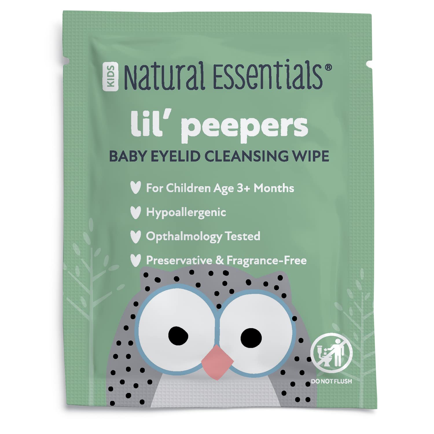 Natural Essentials Lil' Peepers Bundle - Baby Eyelid Cleansing Wipes, (30Ct) & 2 Packs of Moisturizing Nose Wipes (64 Wipes)