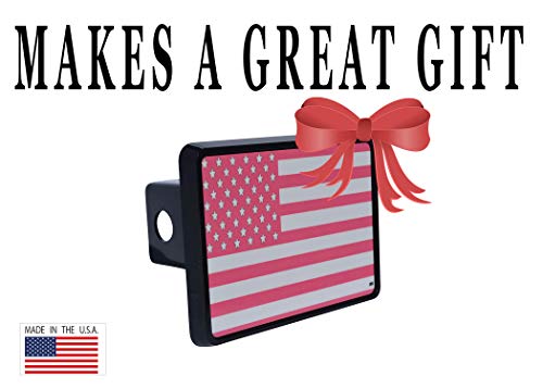 Pink USA American Flag Trailer Hitch Cover Plug US Patriotic for Her Women