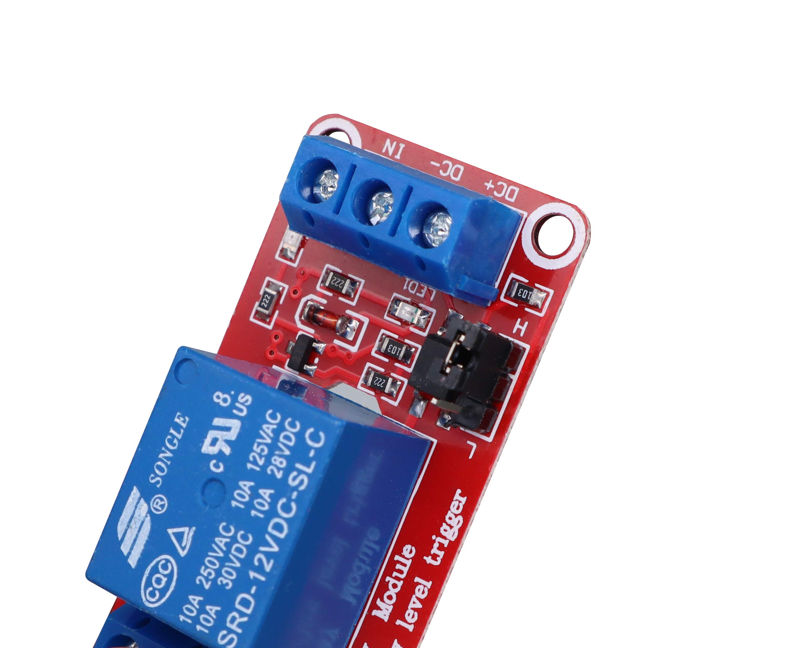 Excelity 3-Packs Single-Channel DC 12V Relay Module with Optocoupler for DSP AVR PIC ARM Development