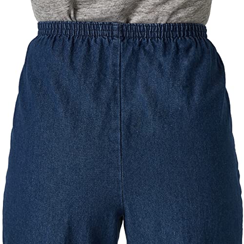 Chic Classic Collection womens Cotton Pull-on Pant With Elastic Waist Jeans, Original Stonewash Denim, 16 US