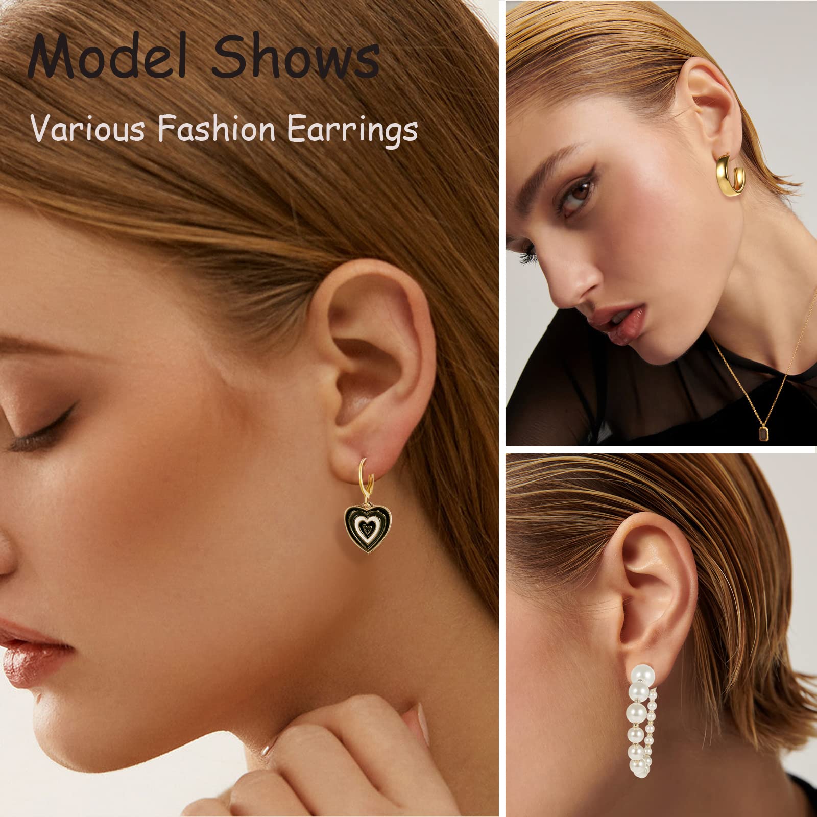 51 Pairs Gold Hoop Stud Earrings Set For Women Multipack Pearl Butterfly Heart Drop Dangle Earrings Fashion Earrings Pack