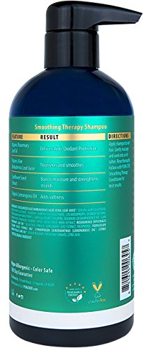 PURA D'OR Smoothing Therapy Shampoo (16oz) Anti-Frizz Straightening Shampoo for Dull, Dry, Brittle Hair (Packaging may vay)