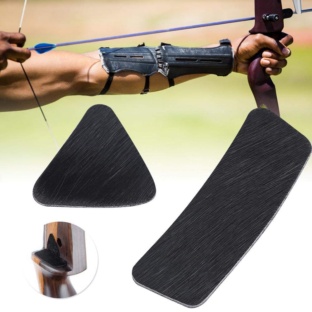 2PCS Hunting Archery Arrow Rest Silent Plate Adhesive Patch for Traditional Longbow Recurve Bow Rest Sticker