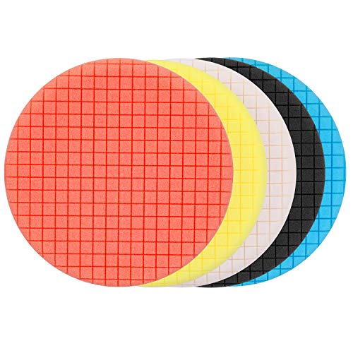Makitoyo 5PCS 6 Inch Compound Buffing Sponge Pads,Compound Buffing Pads for Car Polisher Sanding, Polishing, Waxing,Polishing Pads Kit