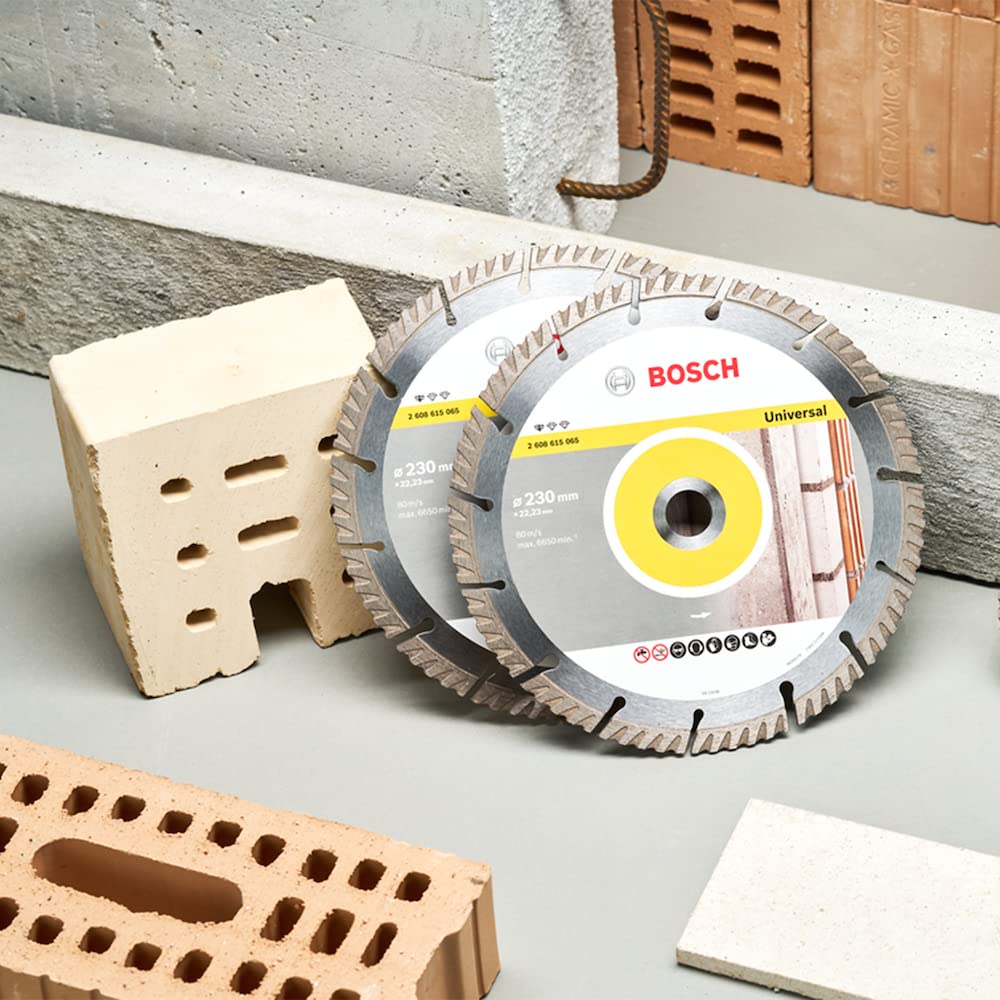 Bosch Professional 1x Standard for Universal Diamond Cutting Disc (for Concrete, Reinforced concrete, Ø 115x22.23 mm, Accessory Small Angle Grinder)
