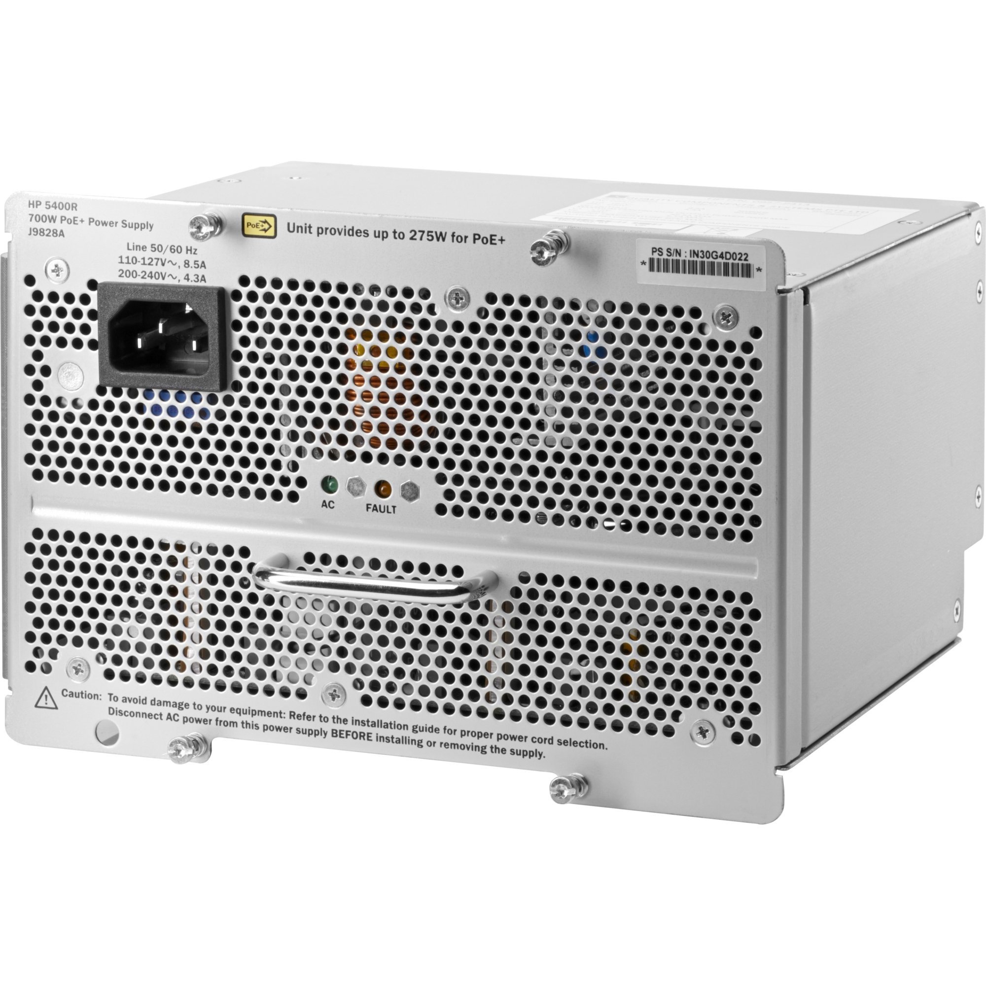 HP J9828A 5400R 700W POE+ ZL2 Power Supply Module - J9828-61001 (Renewed)