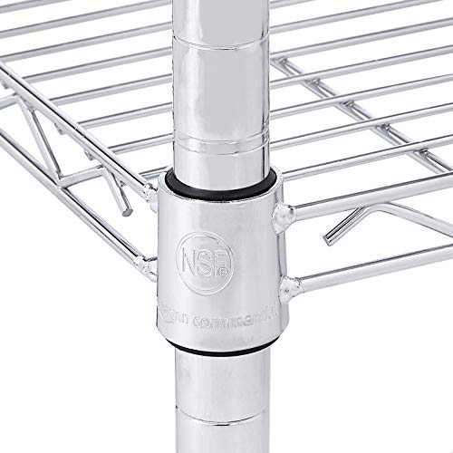 AmazonCommercial Heavy-Duty Stainless Steel Top Work Table, NSF Certified, 24" W x 20" D x 36" H