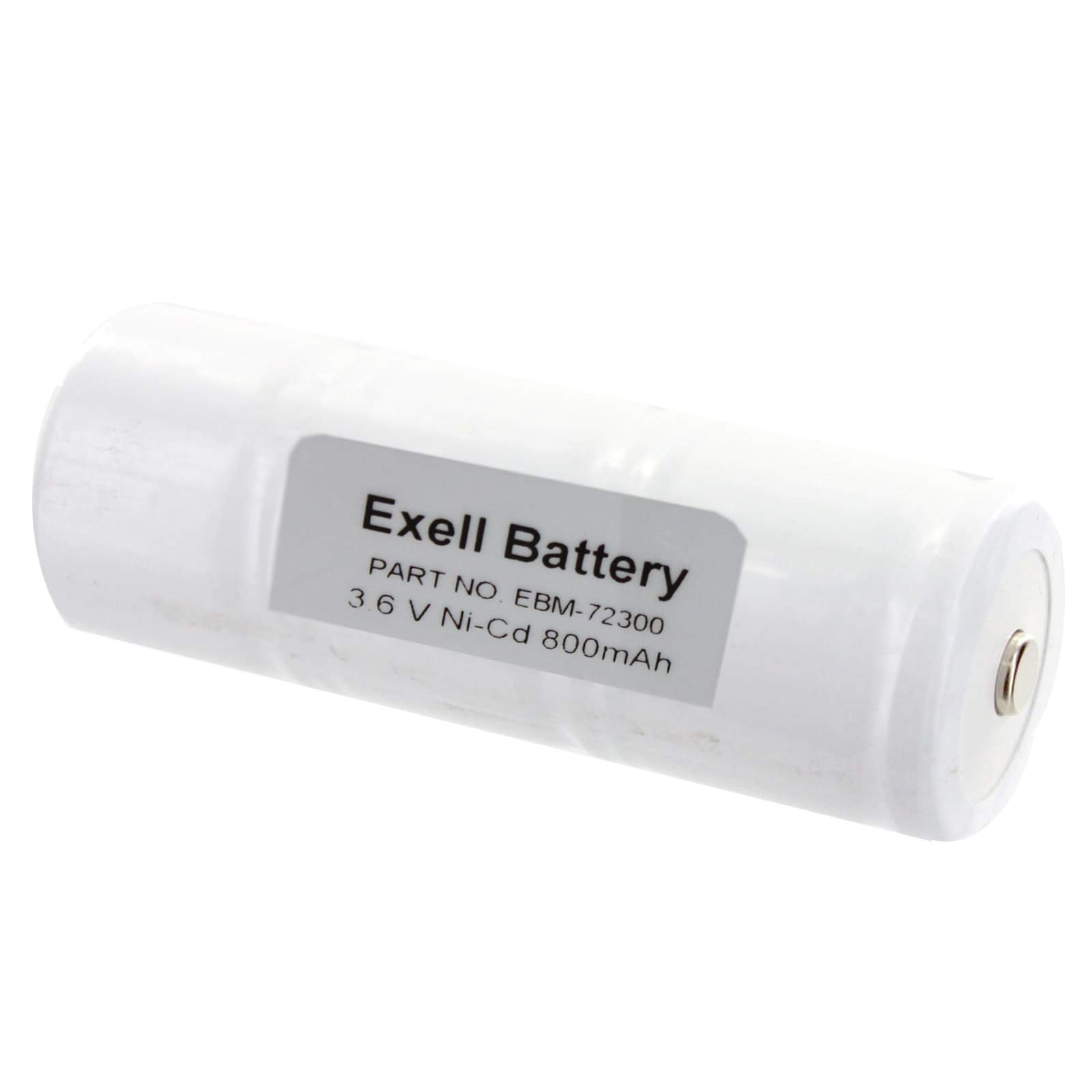 Exell Battery EBM-72300 3.6-volt NiCad Rechargeable Battery, 800mAh