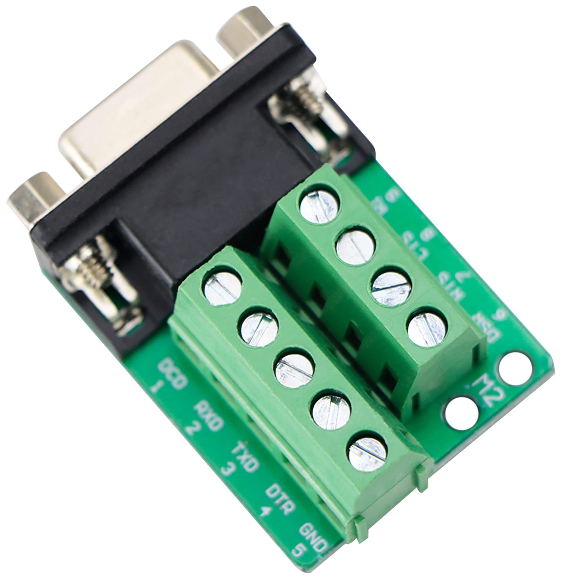 Zovfam DB9 Breakout Connector, Female D-SUB Adapter Plate Connector RS232 Serial to Terminal Board Signal Modul-3 Pcs