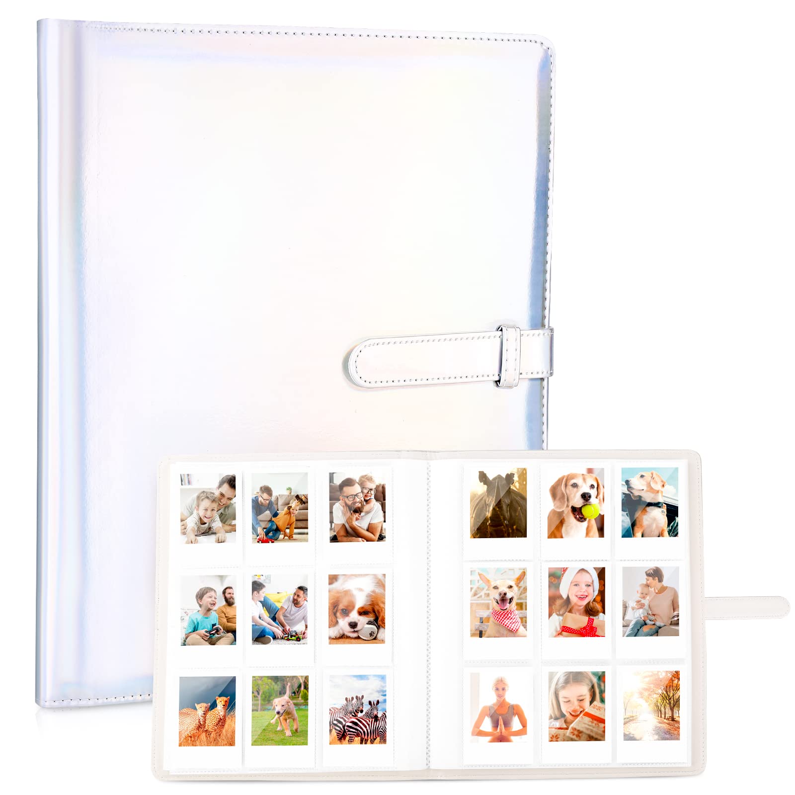 Ablus 360 Pockets Photo Album for Polaroid Snap Touch Zip Mint Cameras Printers, Fujifilm Instax Mini 12 11 9 8+ 8 7S LiPlay Instant Camera Film Printer (Brown)