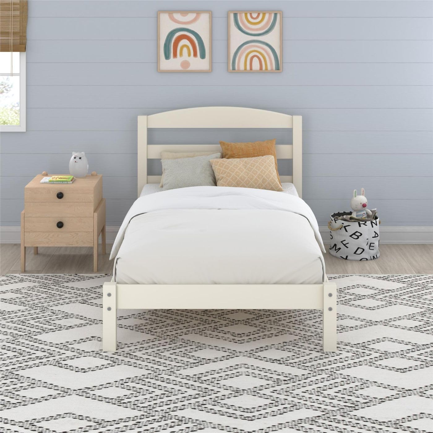 Dorel Living DA7428-W Braylon Bed, Twin, White